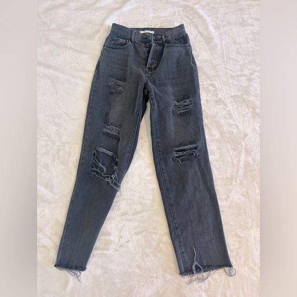 PacSun | Jeans | Pacsun Highrise Straight Black Jeans Size 23 | Poshmark